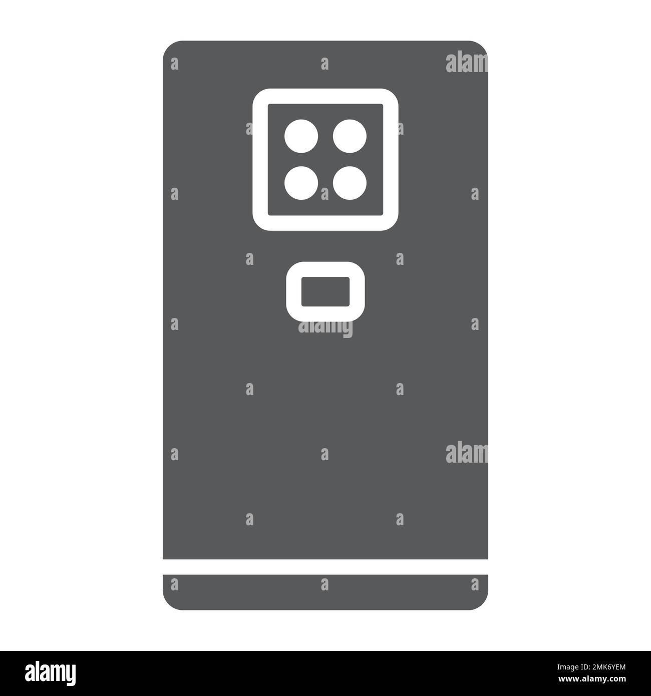 Smartphone with four camera glyph icon, gadget and communication, phone ...