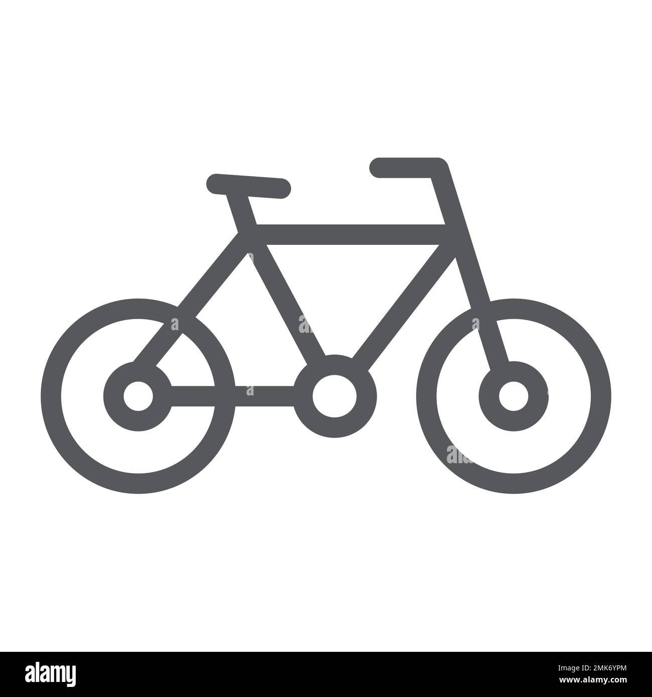 Bike line icon, sport and transport, bicycle sign, vector graphics, a ...