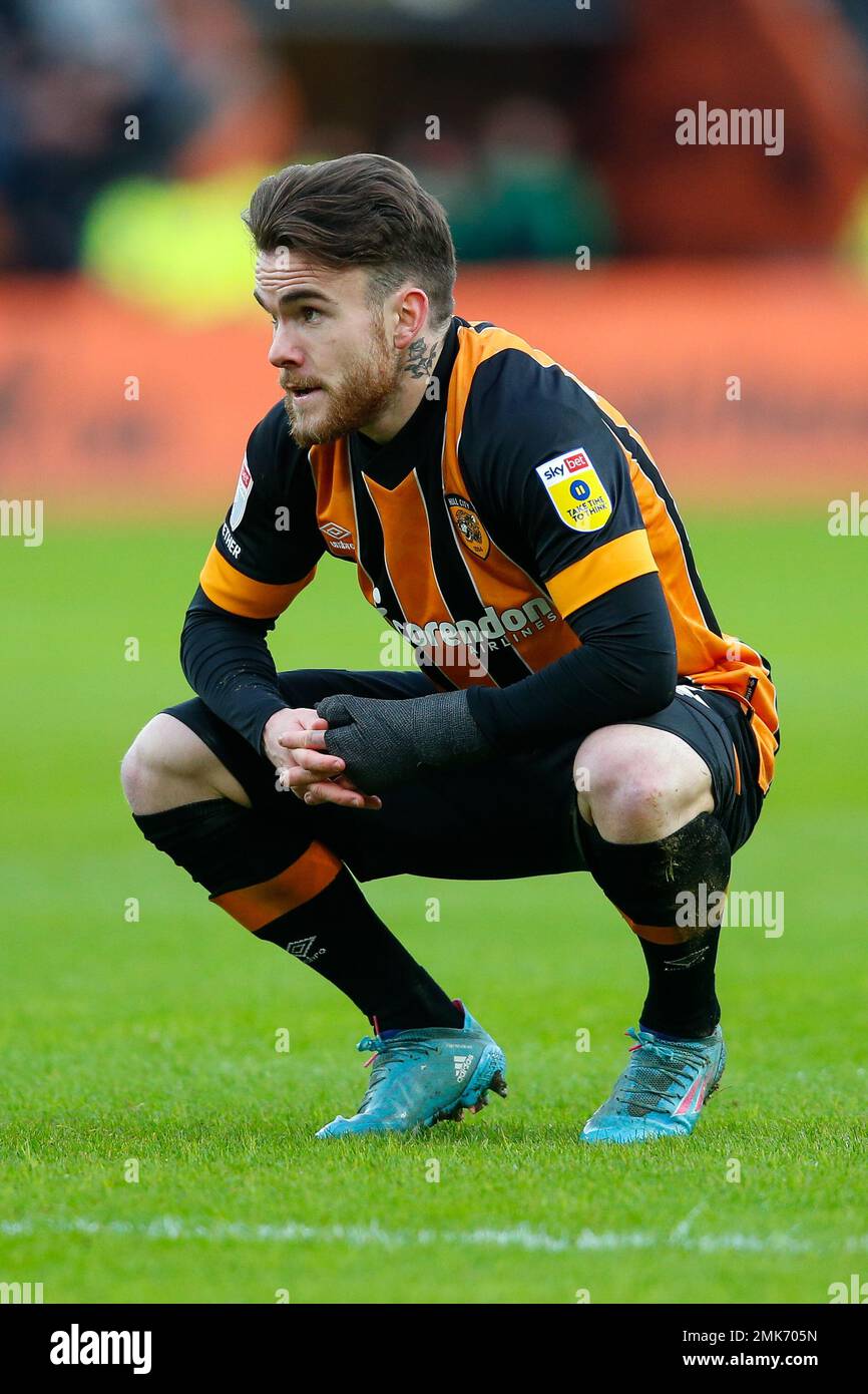 Aaron Connolly #44 of Hull City during the Sky Bet Championship match ...