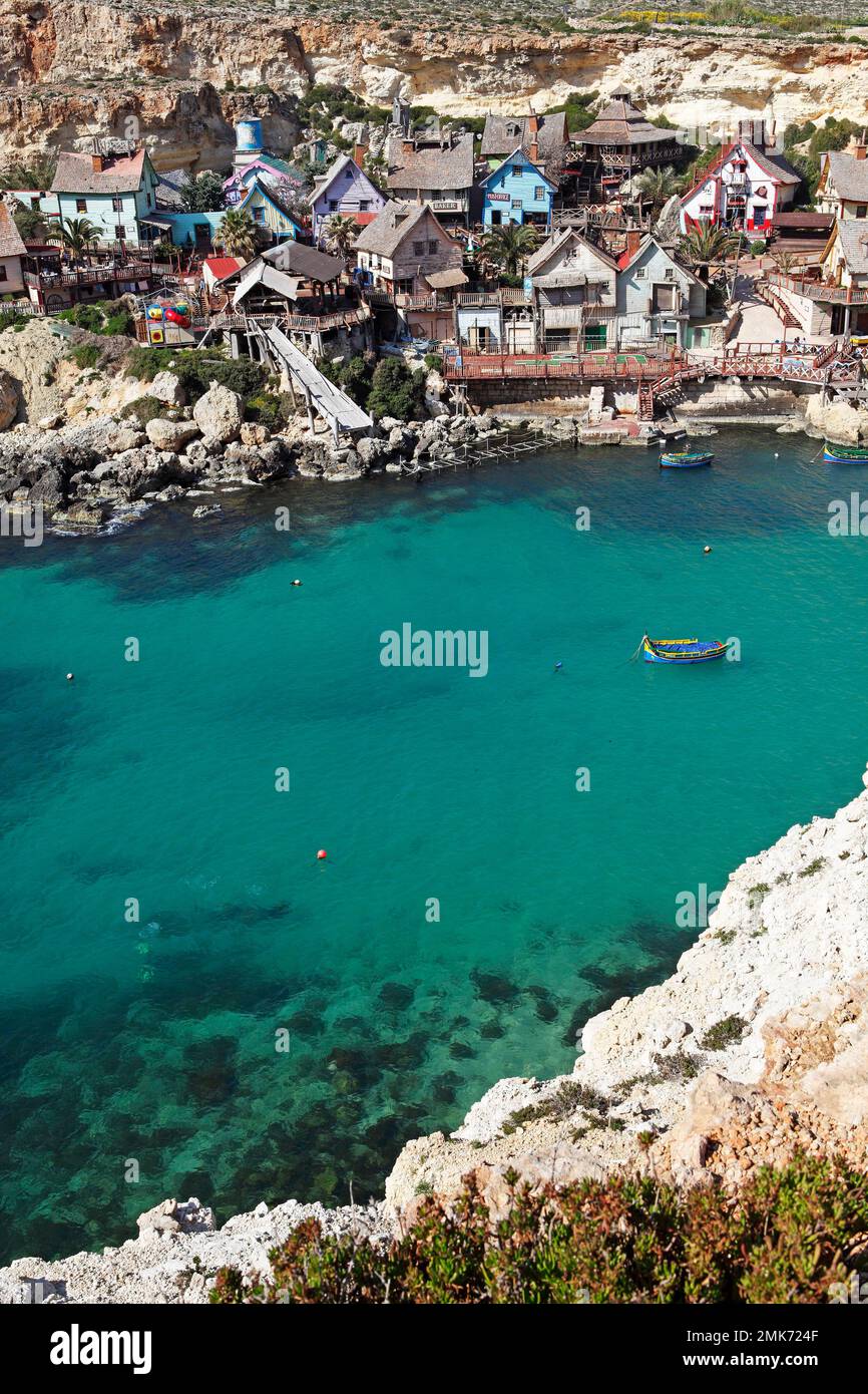 Popeye Village or Sweethaven Village, Scenery Town, Valletta, Malta ...