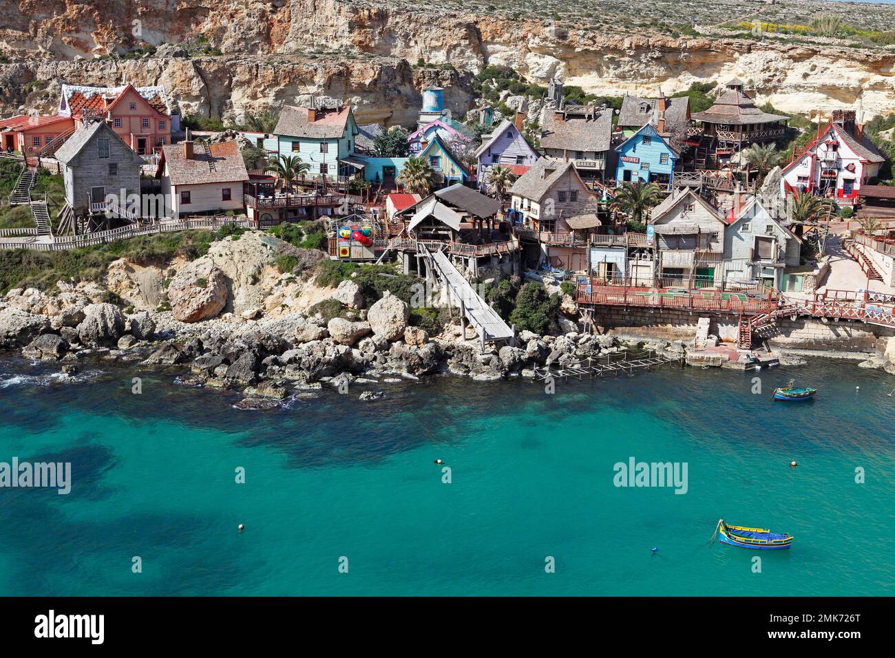 Popeye Village or Sweethaven Village, Scenery Town, Valletta, Malta ...