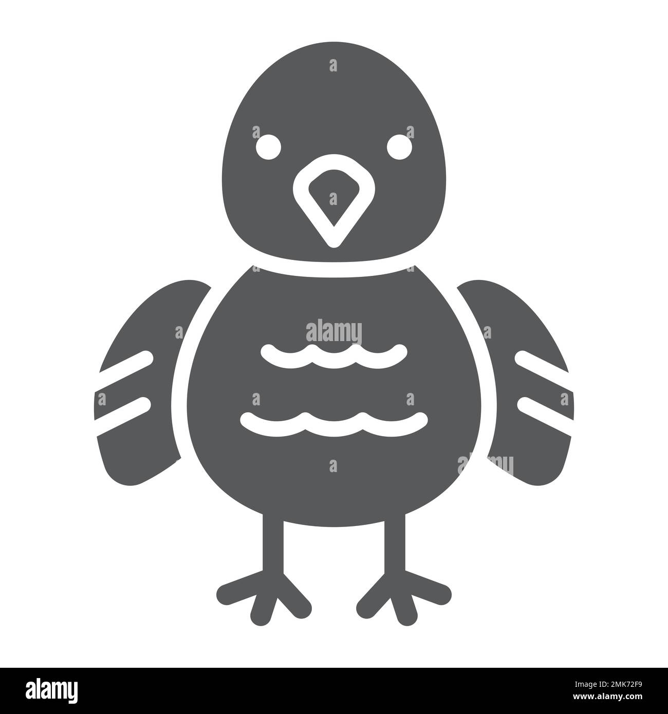 Chicken glyph icon, animal and bird, chick sign, vector graphics, a ...