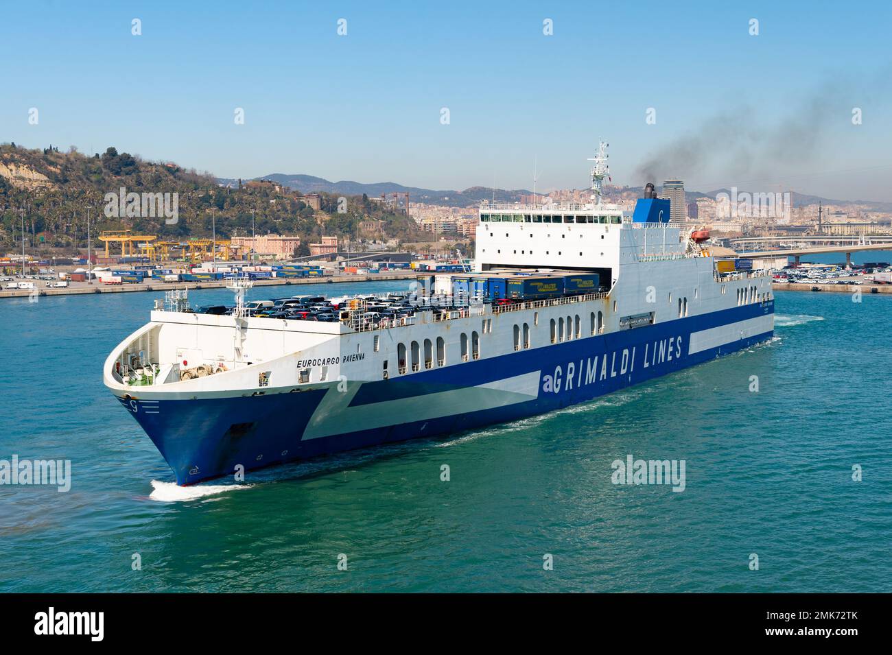 Grimaldi lines cargo container ship hi-res stock photography and images ...