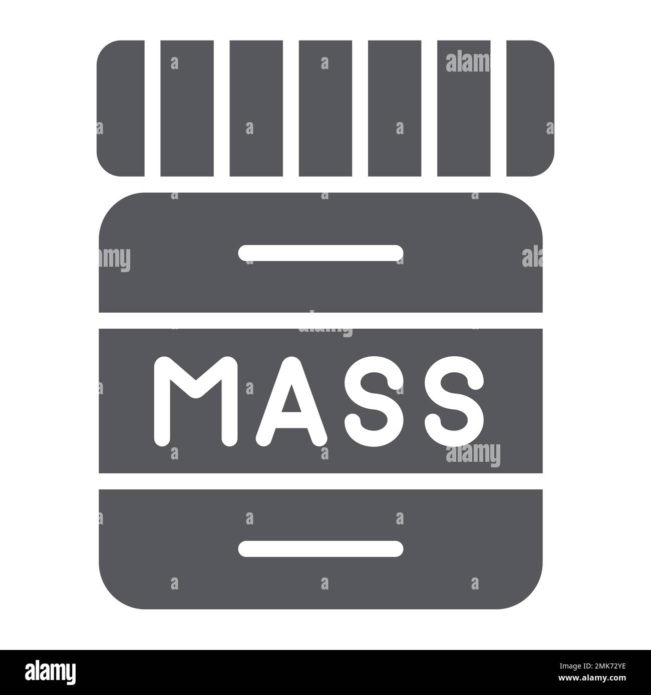 Protein glyph icon, nutrition and bodybuilding, amino bottle sign ...