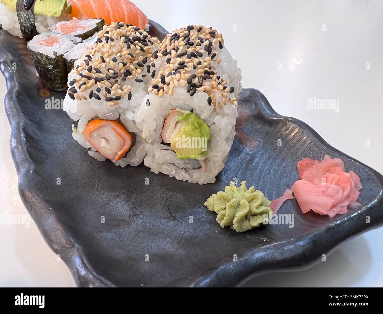 Dish service with Shusi for your consumption Stock Photo - Alamy