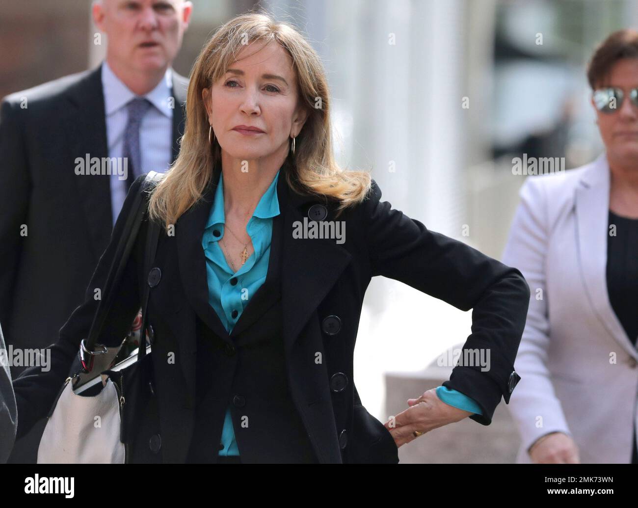 Actress Felicity Huffman arrives at federal court in Boston on ...
