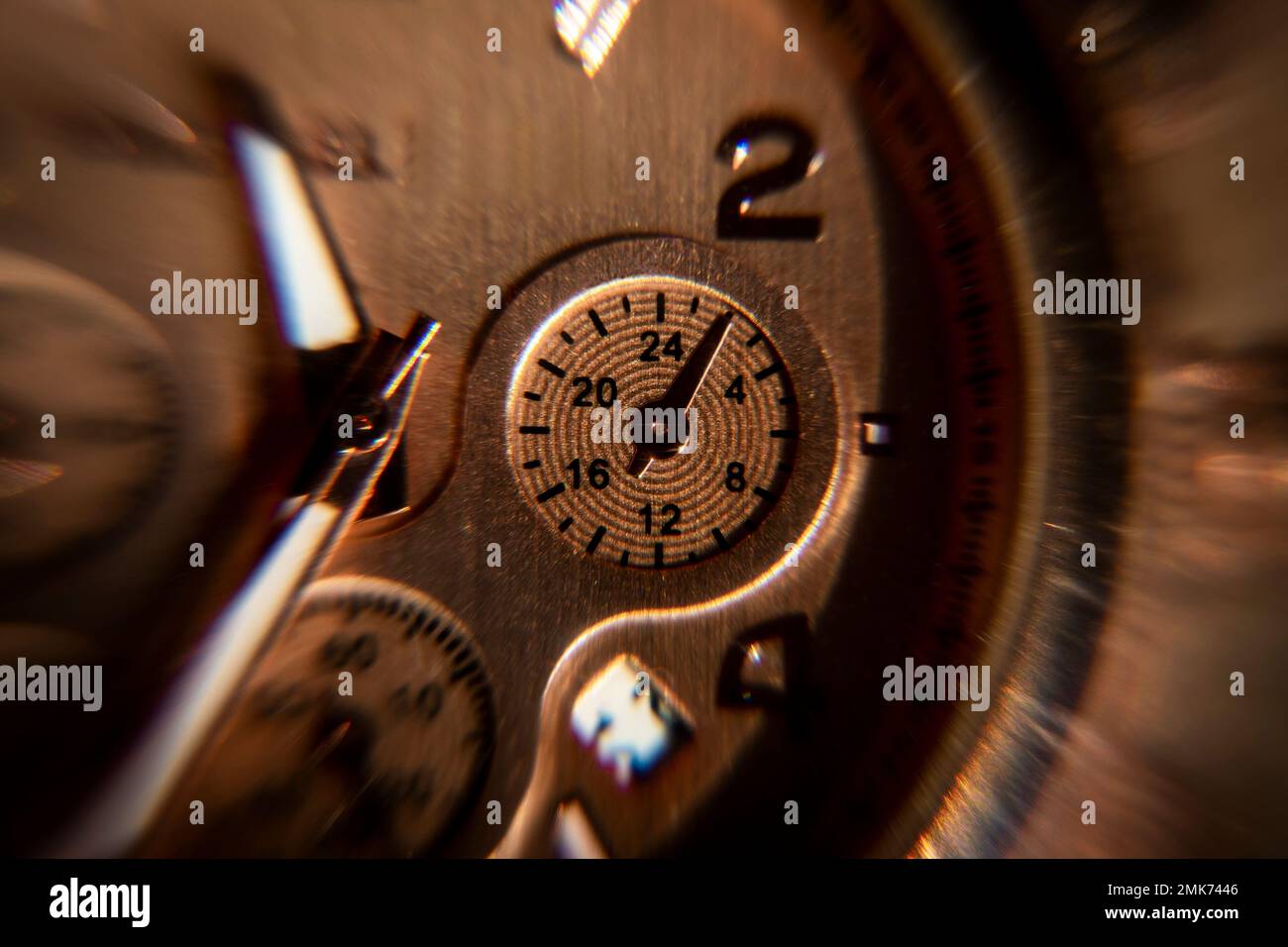 Clock face with rushing time Stock Photo - Alamy