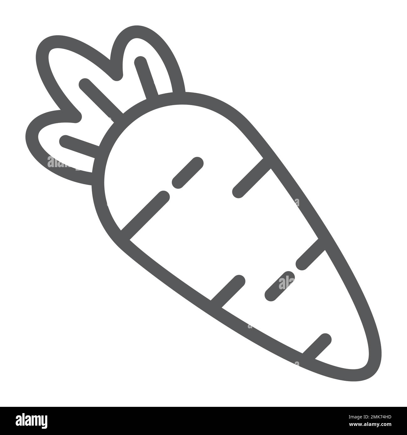 Carrot line icon, vitamin and food, vegetable sign, vector graphics, a ...