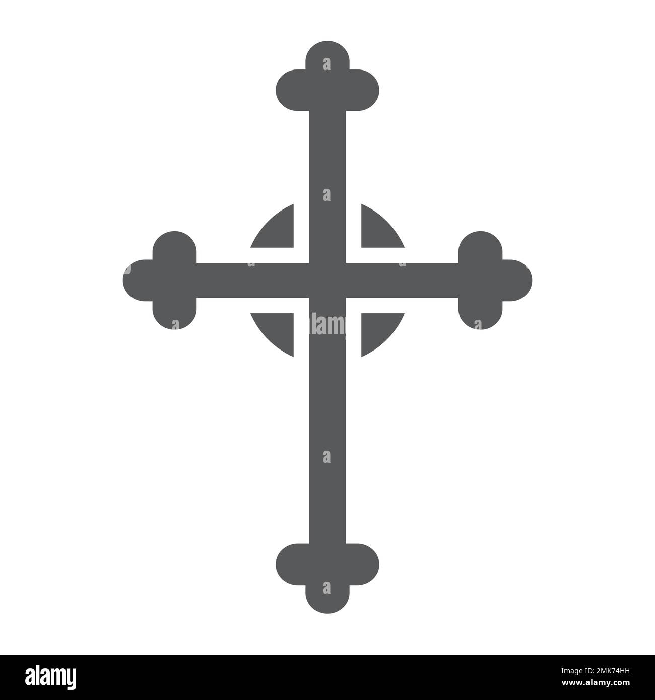 Cross glyph icon, church and religion, christian cross sign, vector ...