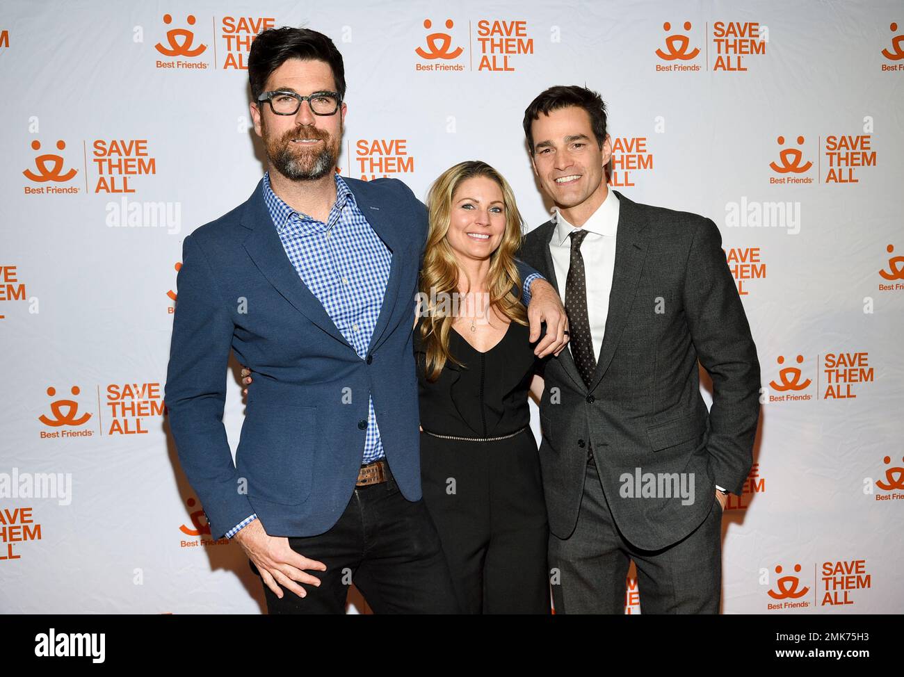 Brian Patrick Flynn, left, Eryn Marciano and Rob Marciano attend the ...