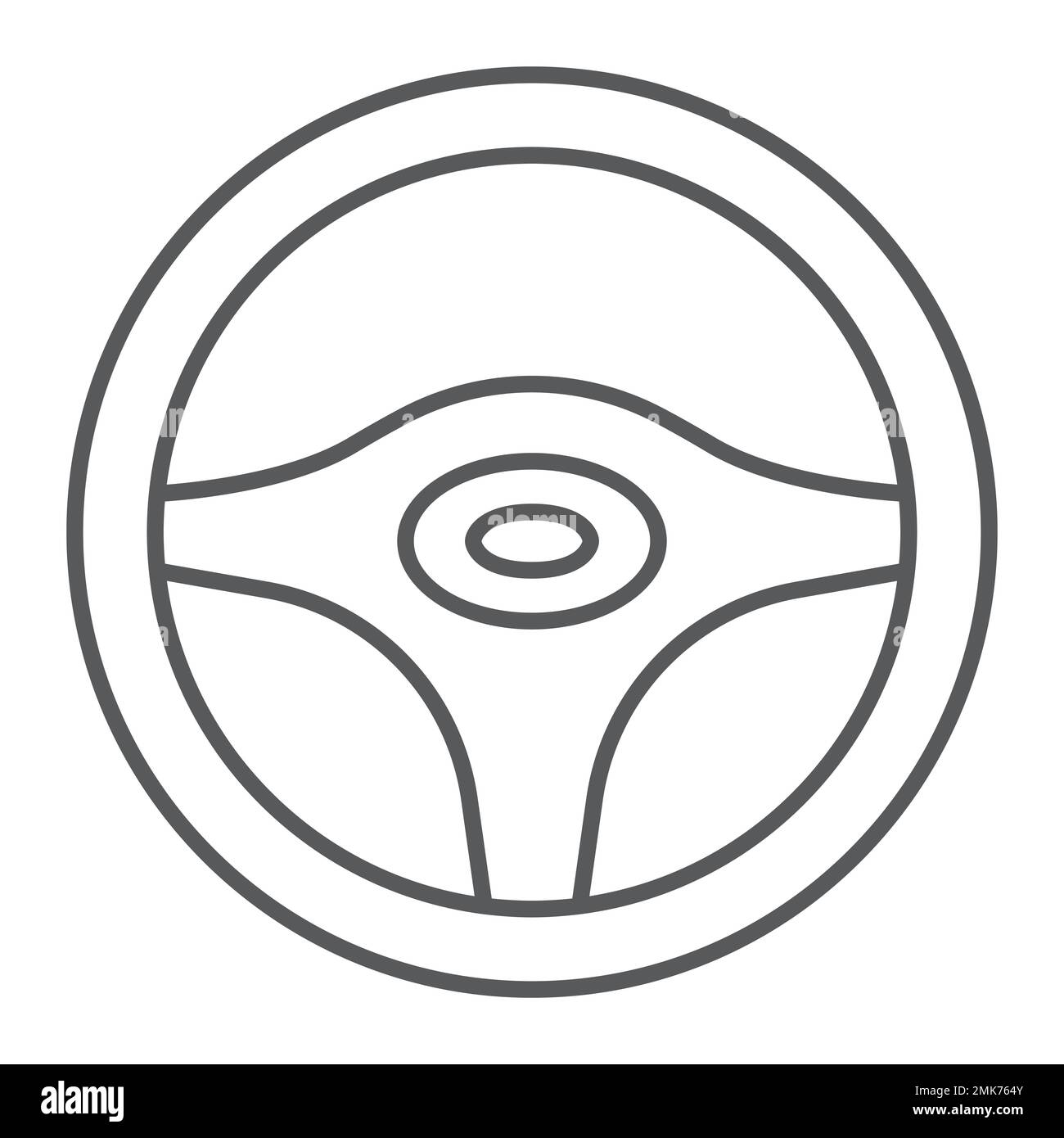 Steering wheel thin line icon, auto and drive, car wheel sign, vector ...