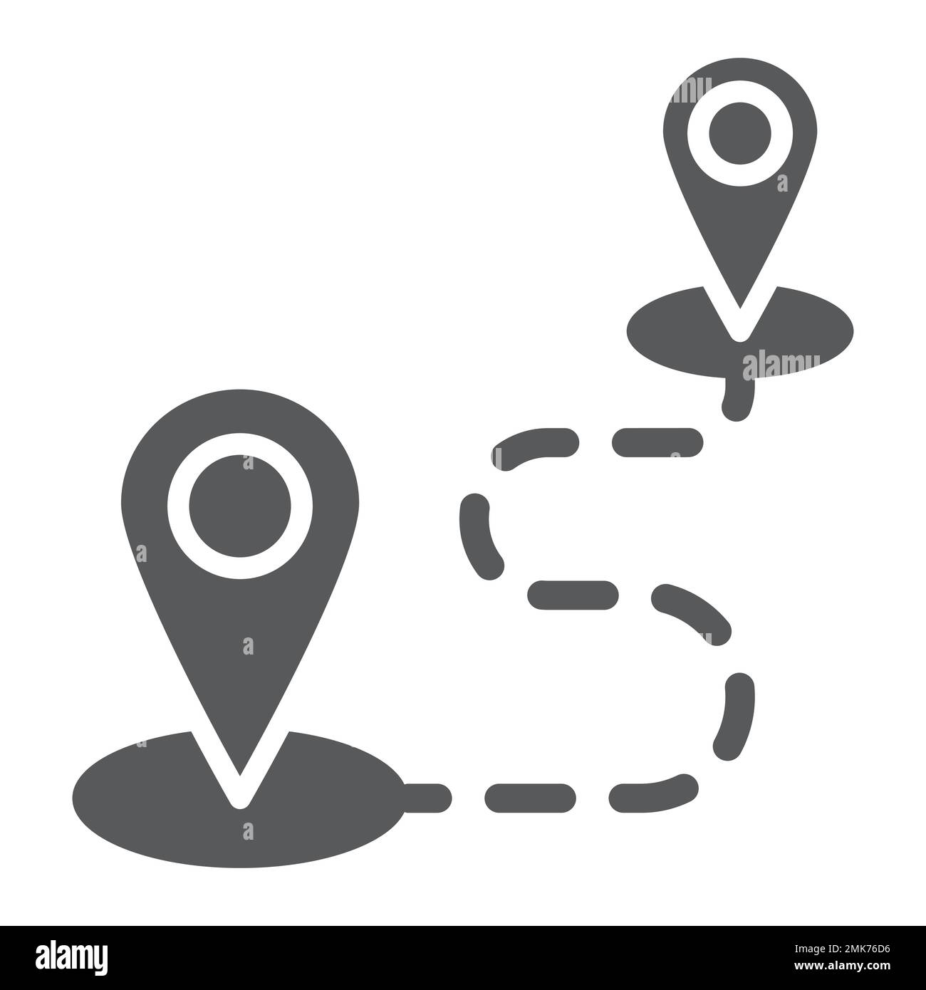 Destination glyph icon, map and location, navigation pin sign, vector ...