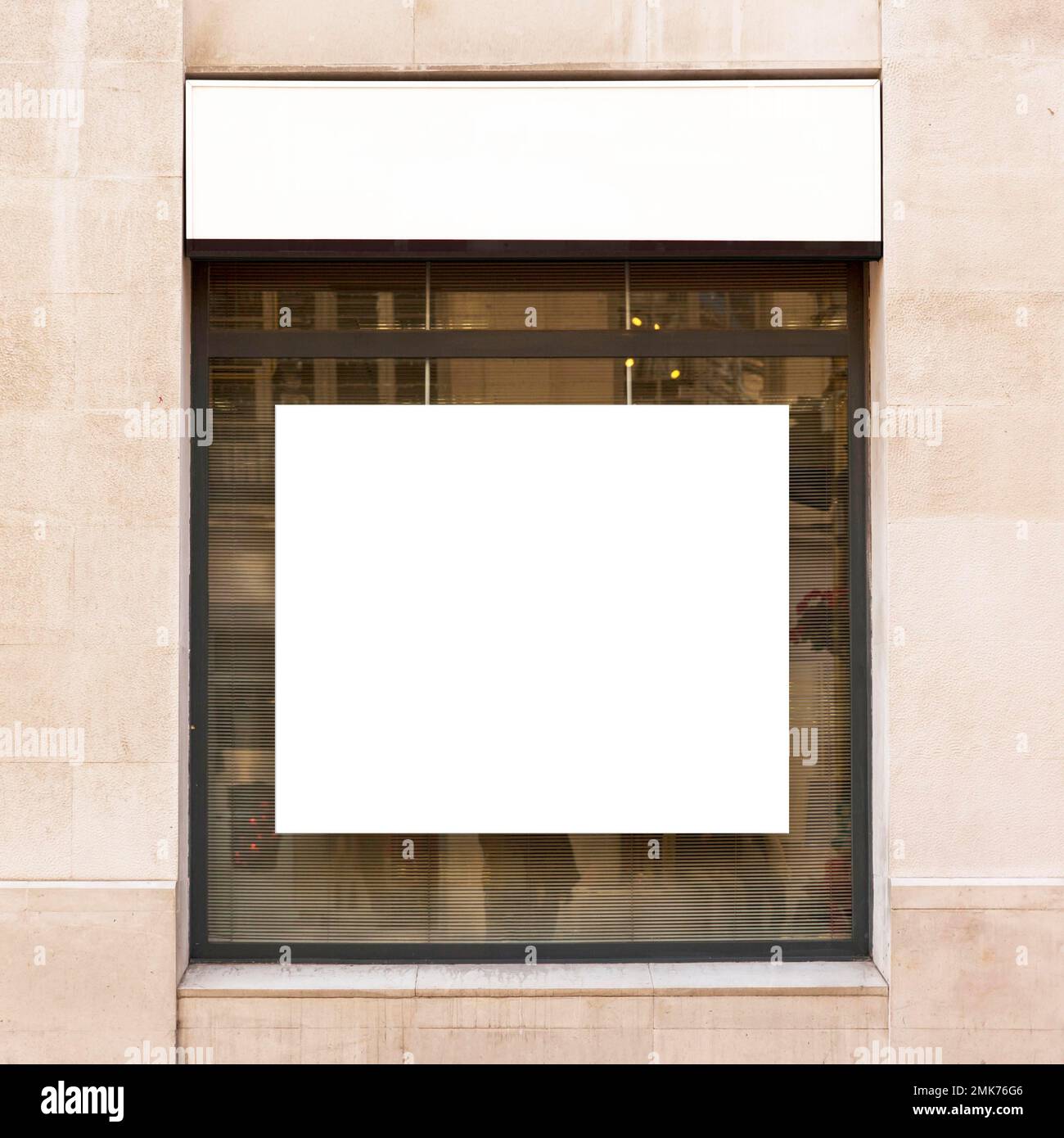 white billboard shop window. High resolution photo Stock Photo - Alamy