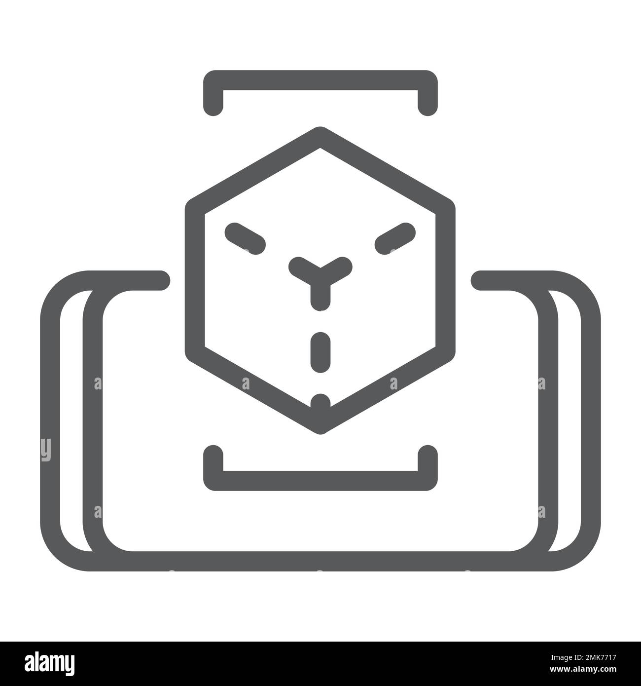 Augmented Reality Line Icon Digital And Game Virtual Reality Sign Vector Graphics A Linear