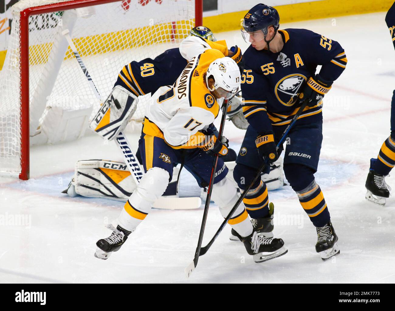 Buffalo Sabres defenseman Rasmus Ristolainen (55) and Nashville ...