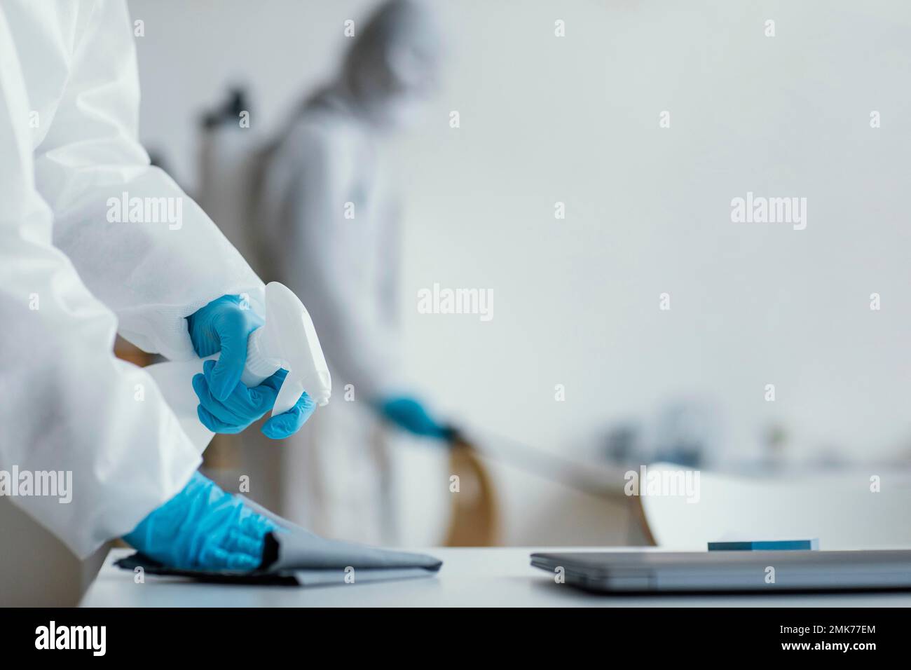 people disinfecting biohazard area. High resolution photo Stock Photo ...