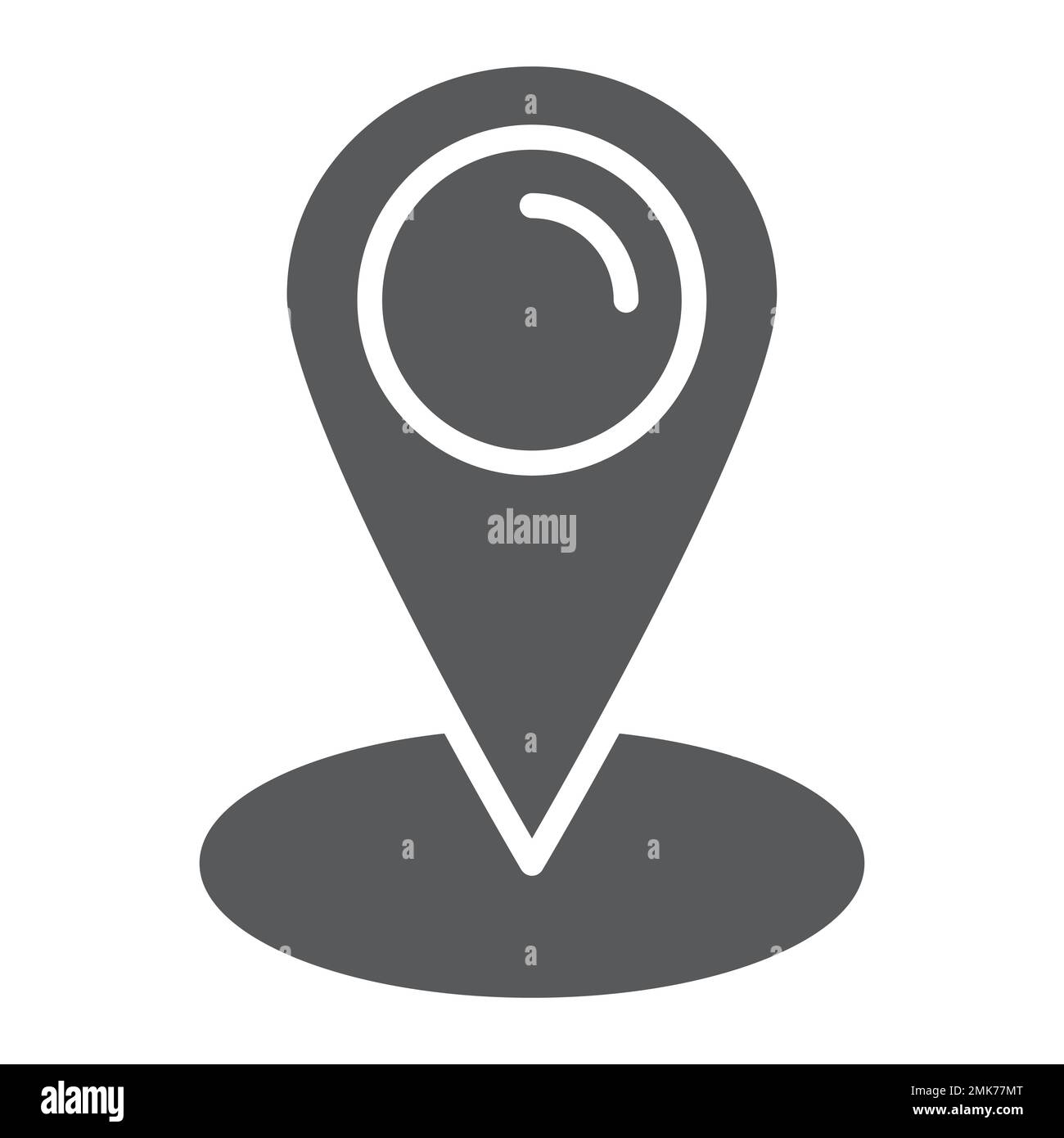 Location glyph icon, gps and navigation, map pin sign, vector graphics, a solid pattern on a ...