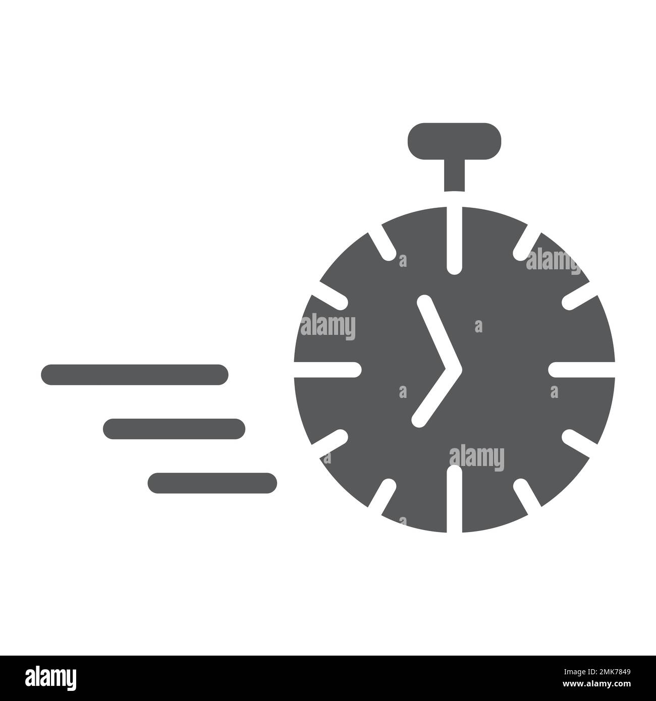 Fast stopwatch glyph icon, time and speed, timer sign, vector graphics ...