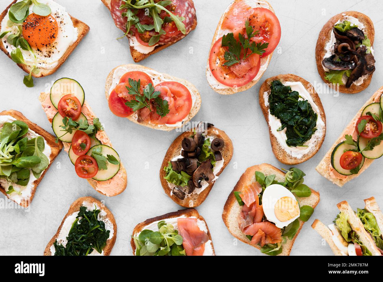 Top view fresh sandwiches hi-res stock photography and images - Alamy
