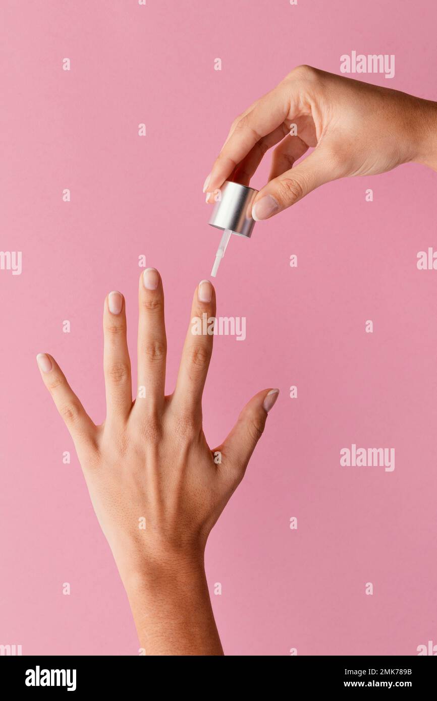 hand painting nail. High resolution photo Stock Photo - Alamy