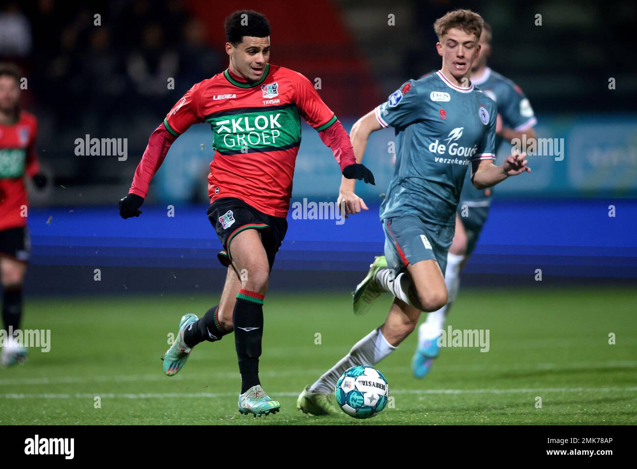 NIJMEGEN - (lr) Elayis Tavsan of NEC Nijmegen, Sven Mijnans of Sparta ...