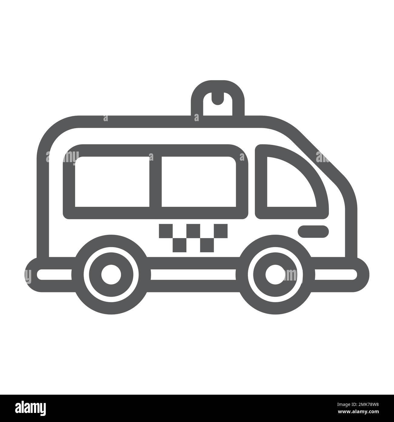 Mini bus line icon, automobile and car, minivan sign, vector graphics ...