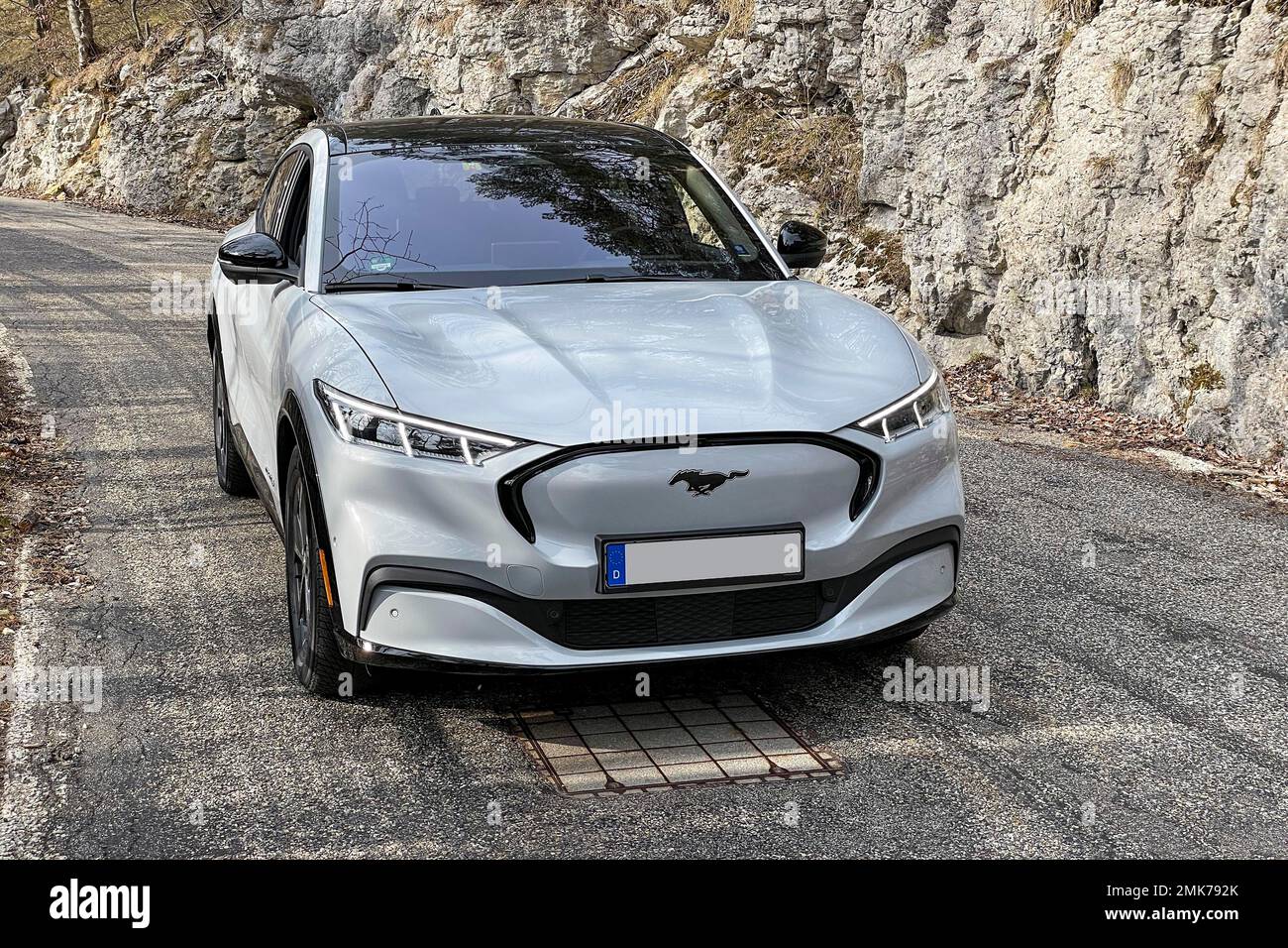 Ford Mustang Mach E electric vehicle, test vehicle, test drive, Jura ...