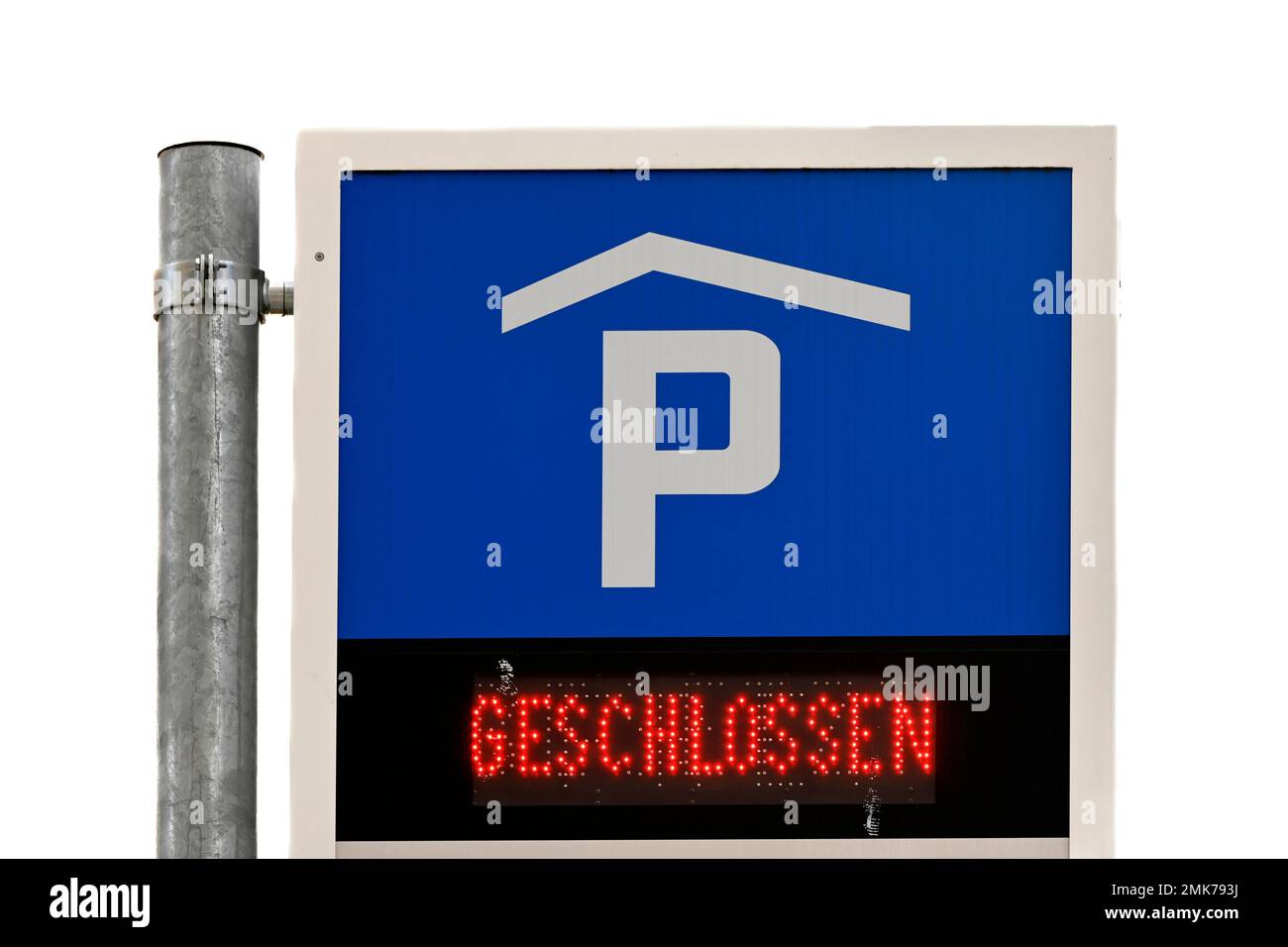 Parking garage closed sign Stock Photo - Alamy