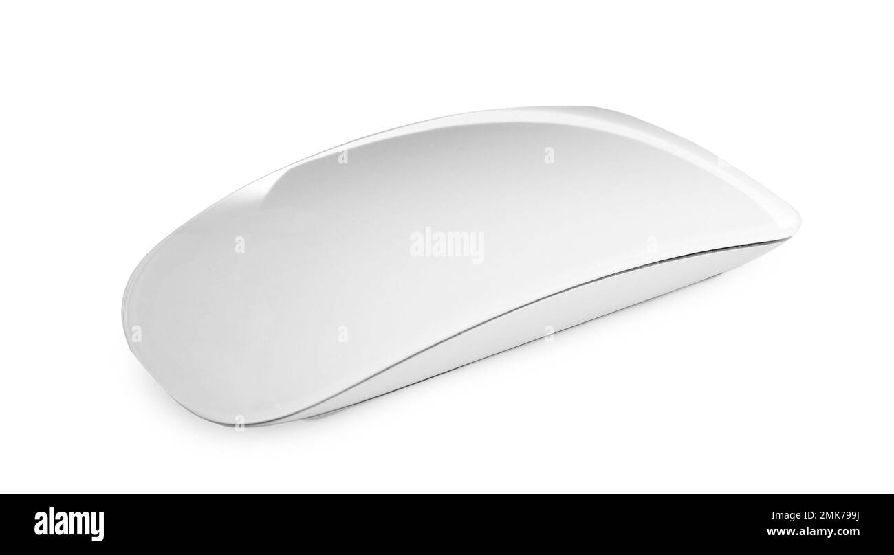 Modern wireless optical mouse isolated on white Stock Photo - Alamy