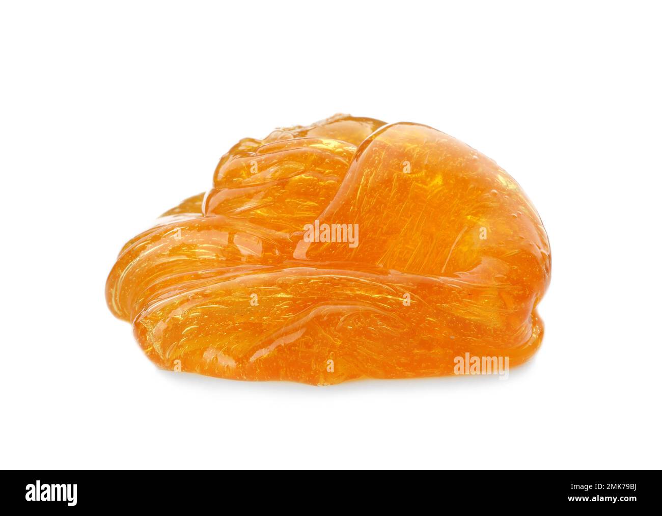 Orange slime isolated on white. Antistress toy Stock Photo - Alamy
