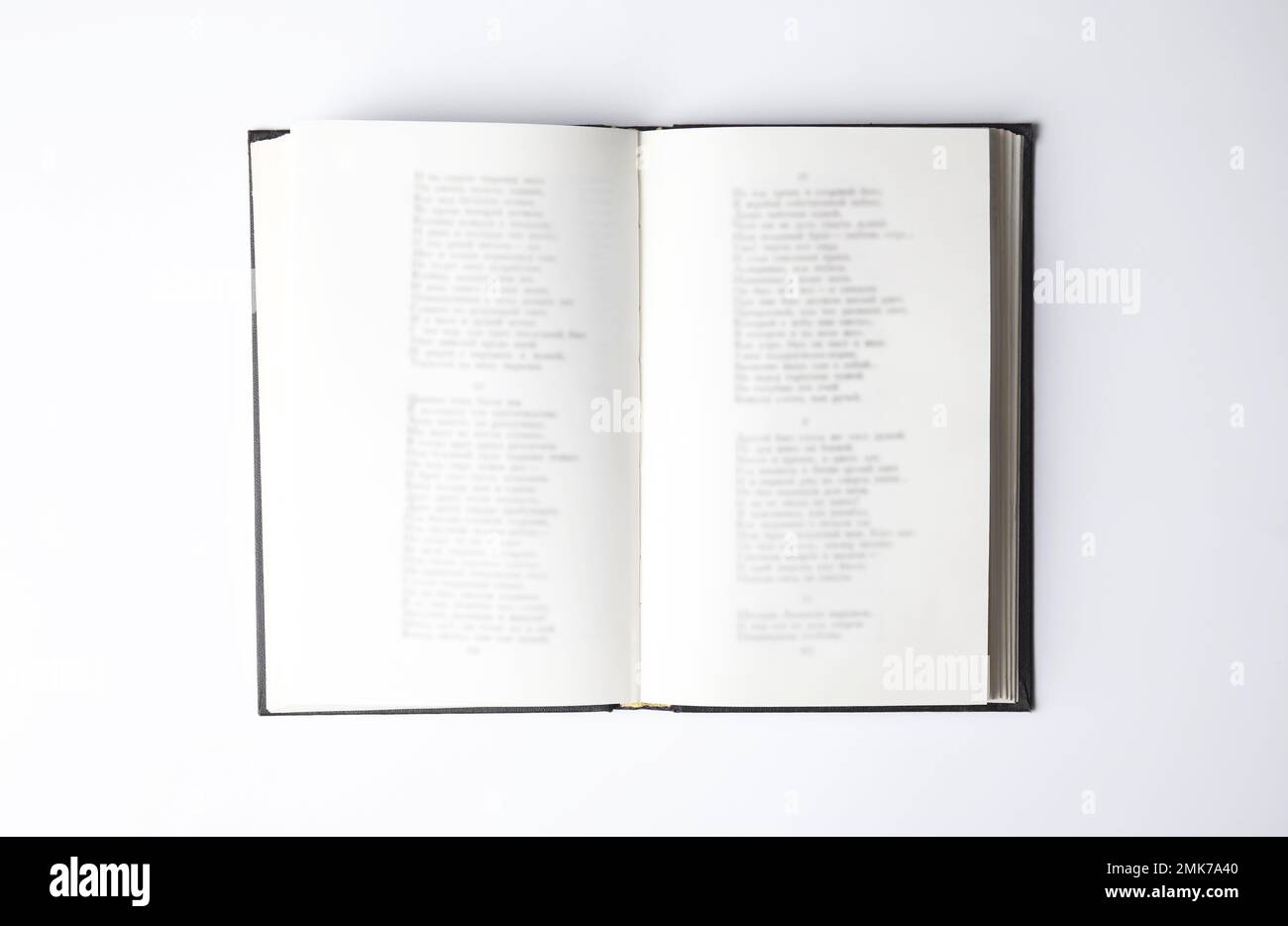 Open book on white background, top view Stock Photo - Alamy