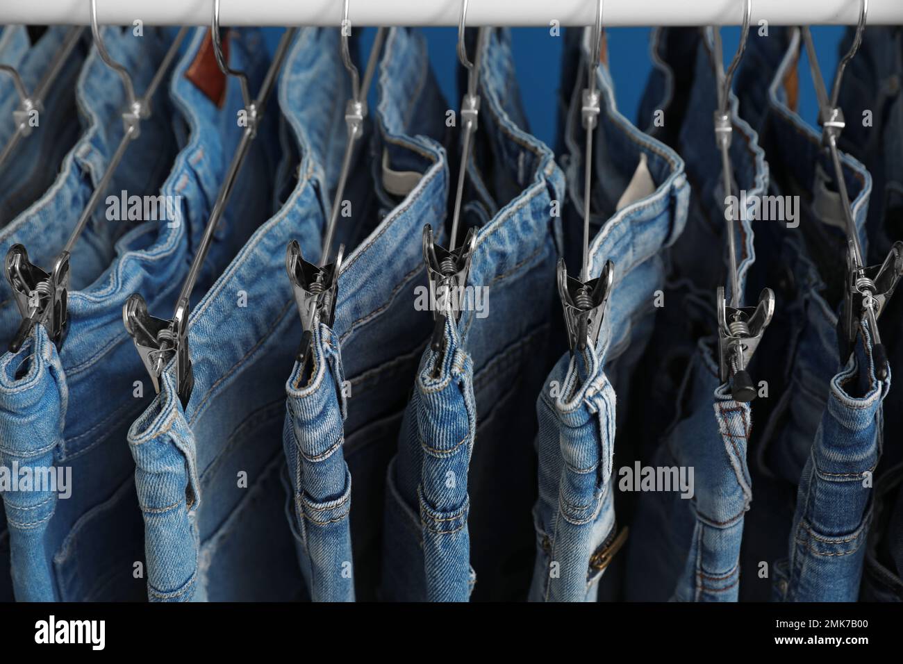 Jeans on rack hi-res stock photography and images - Alamy