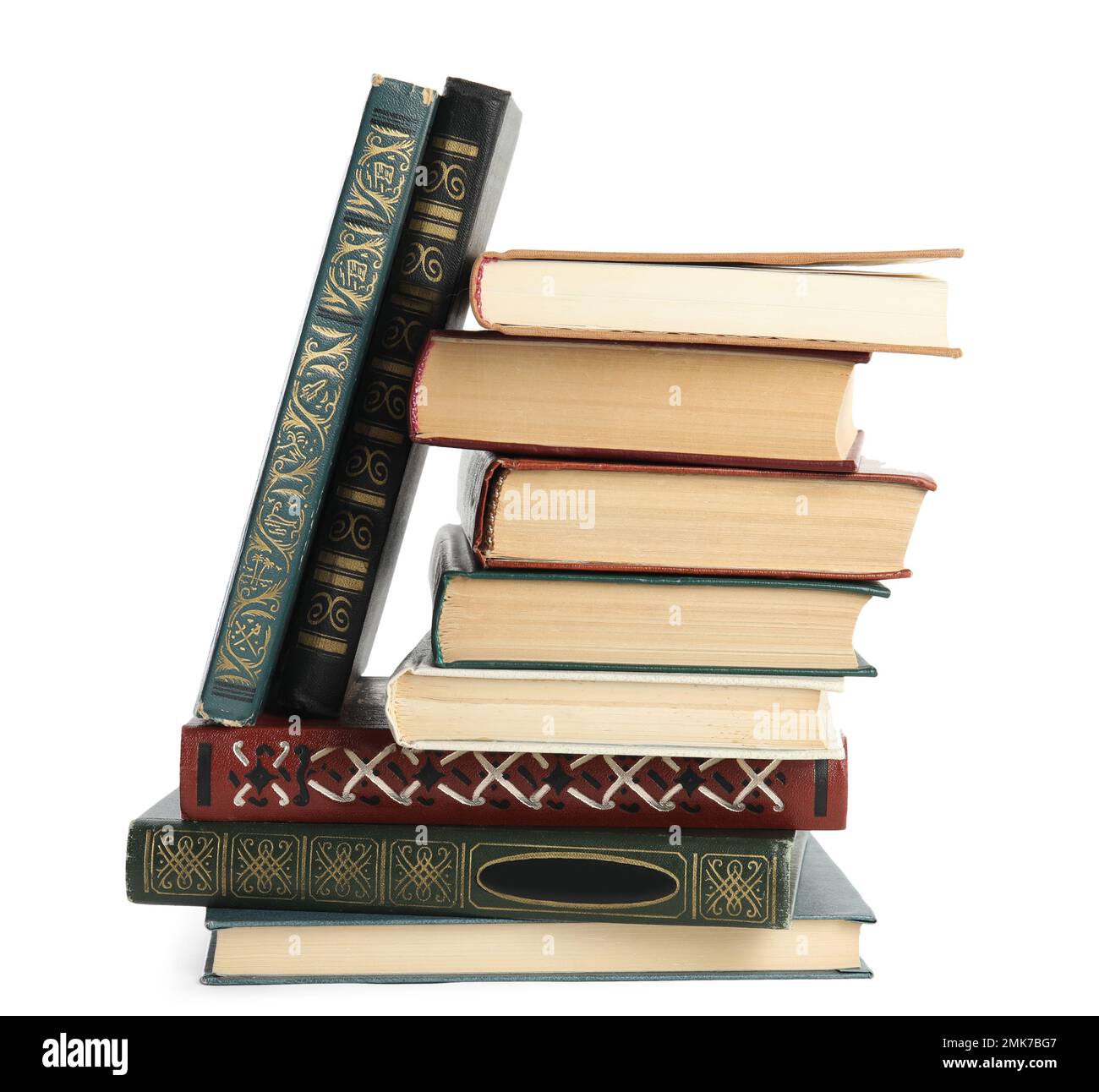 Collection of different books isolated on white Stock Photo - Alamy