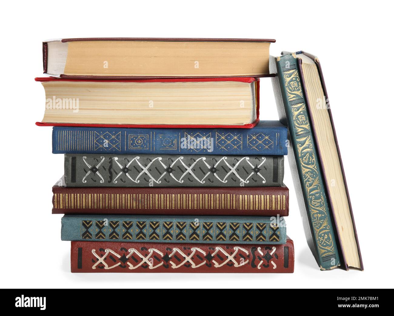 Collection of different books isolated on white Stock Photo - Alamy