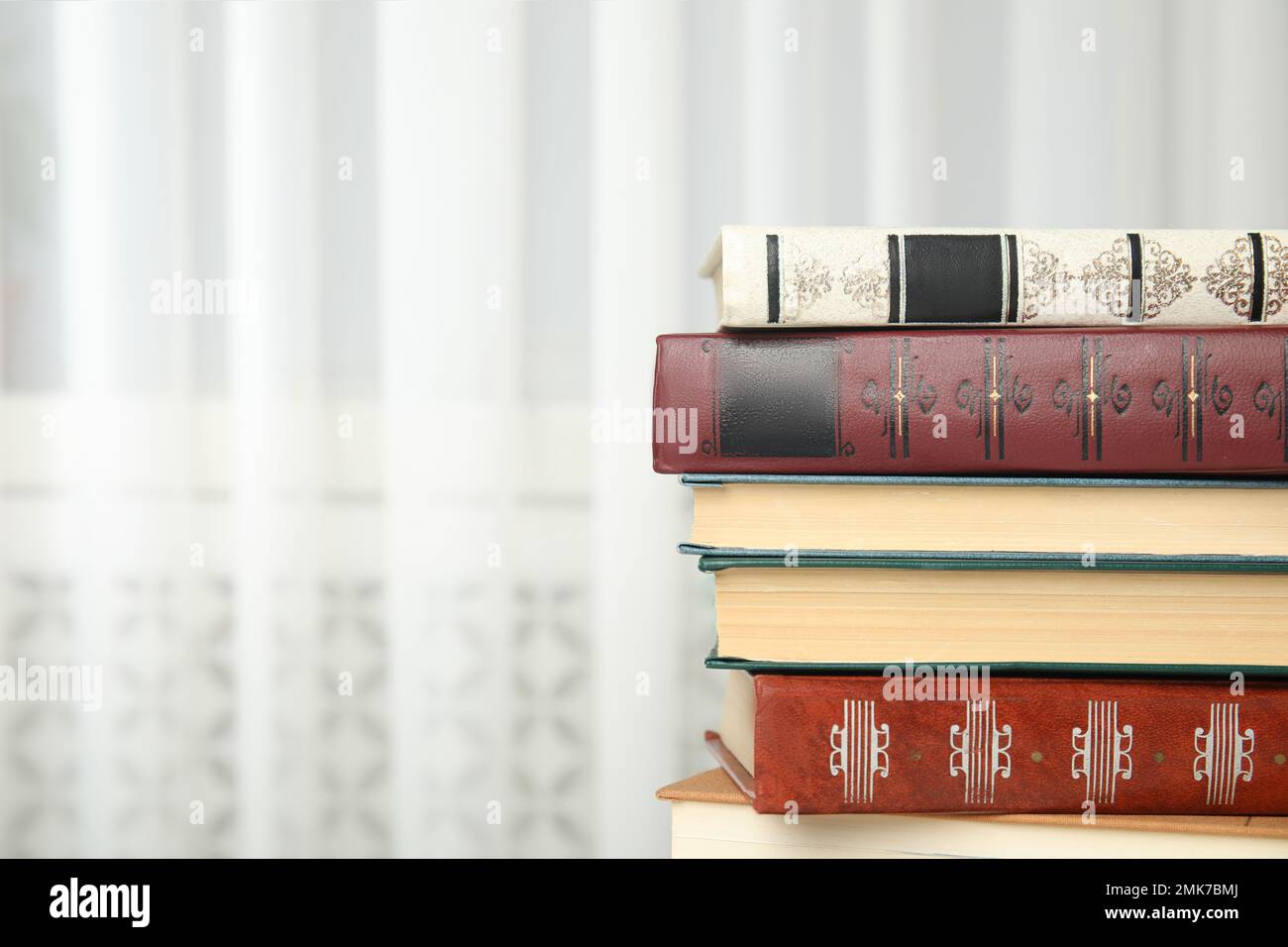 Collection of different books indoors. Space for text Stock Photo - Alamy