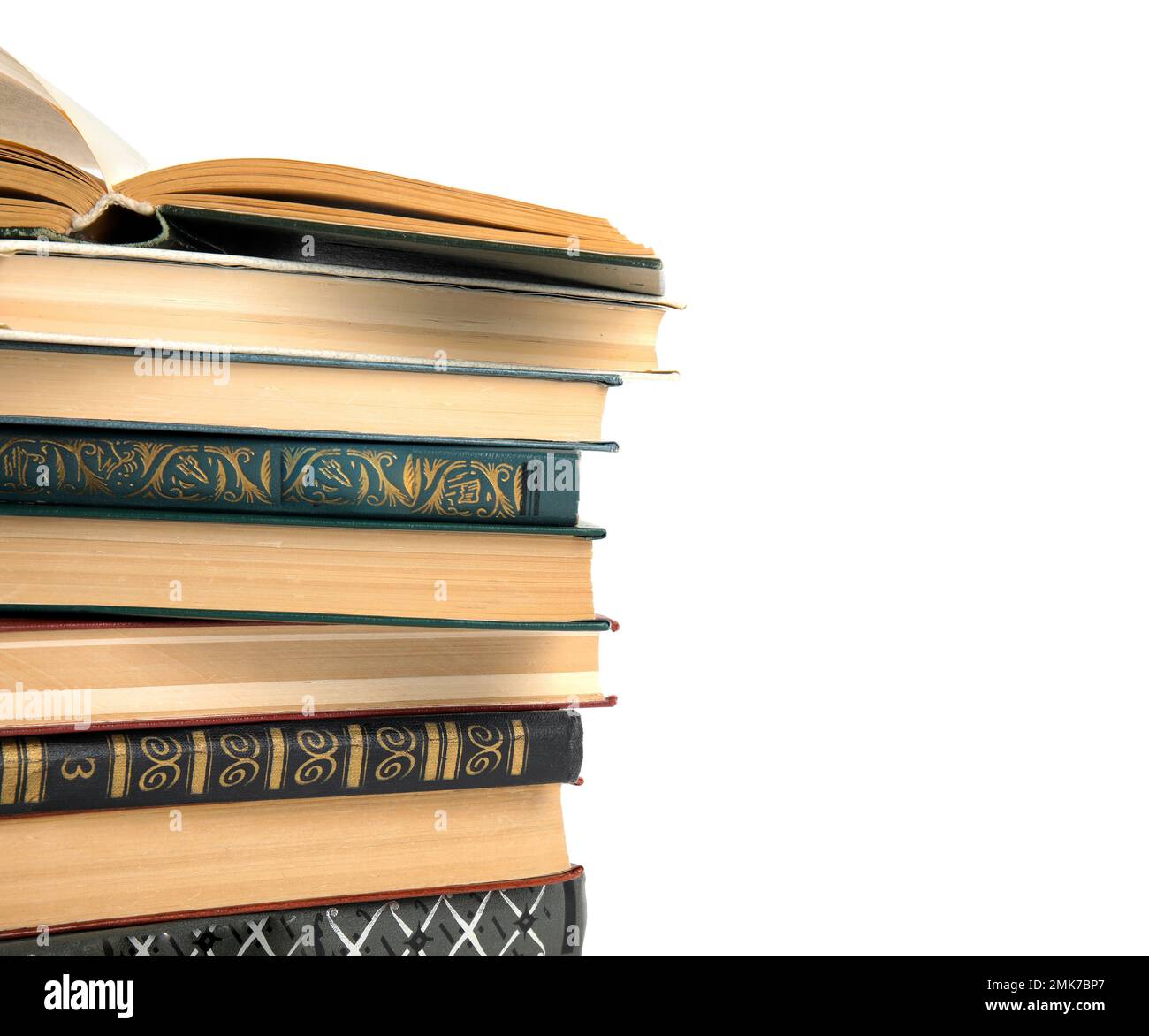 Collection of different books isolated on white Stock Photo - Alamy