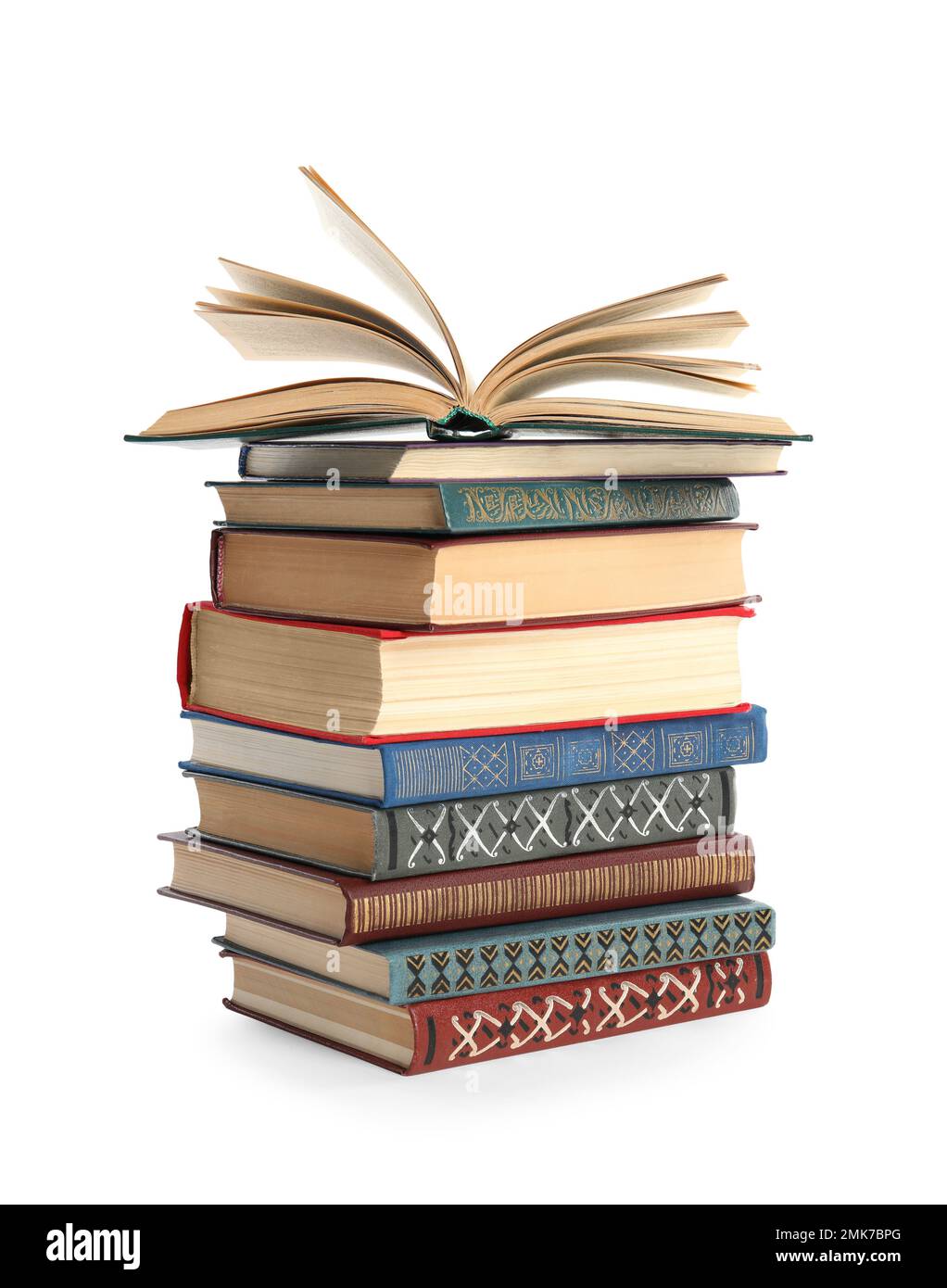 Collection of different books isolated on white Stock Photo - Alamy