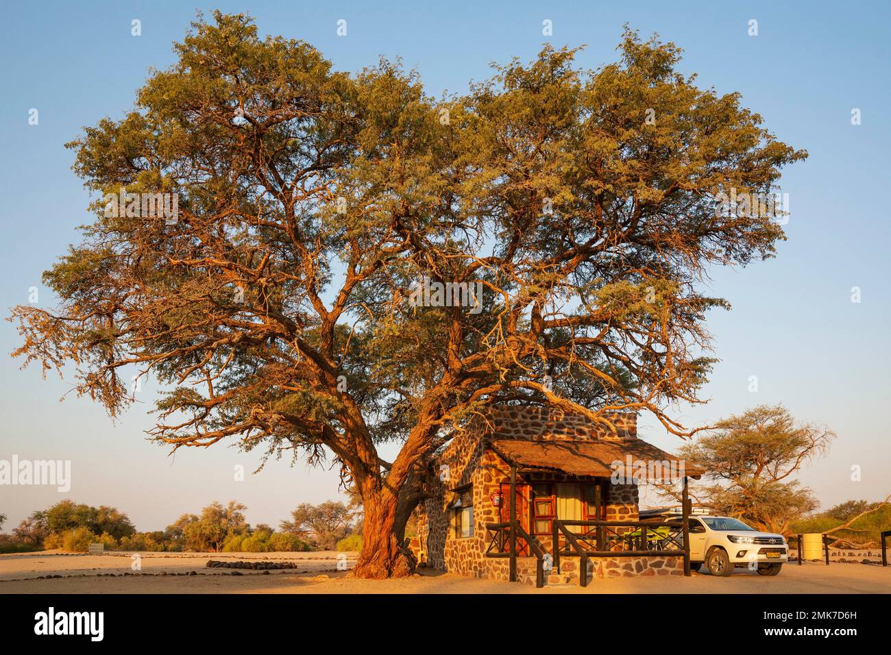 One of the chalets at the Brandberg White Lady Lodge at the edge of the ...
