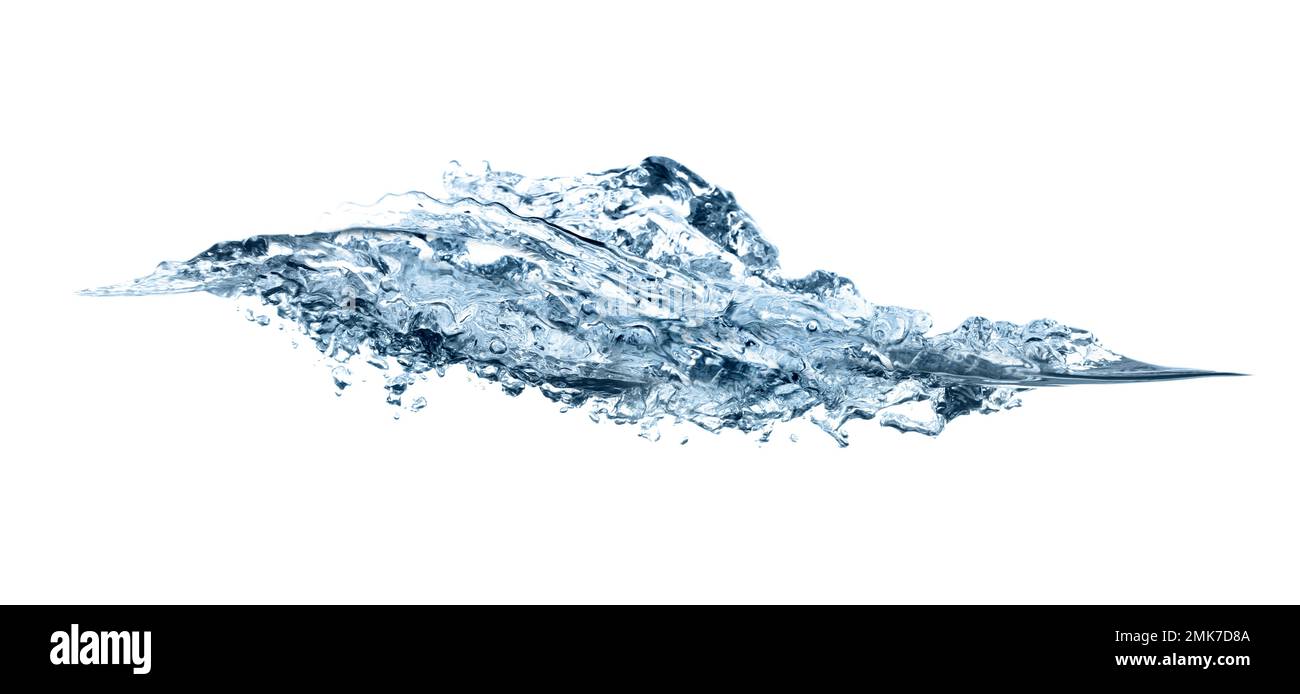 Beautiful clear water splash isolated on white Stock Photo - Alamy