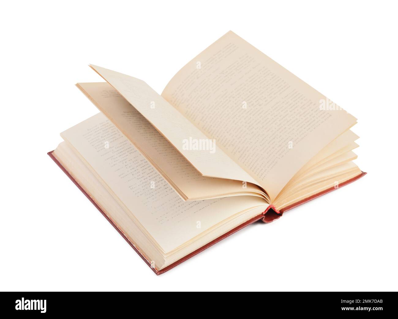 Open book with hard cover isolated on white Stock Photo - Alamy