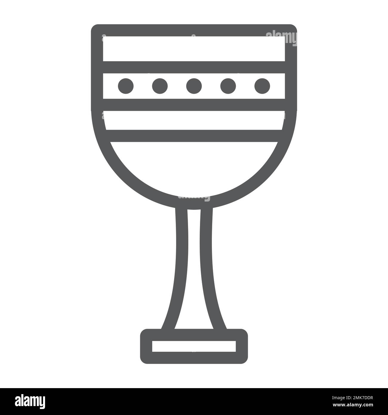 Chalice line icon, religious and christian, holy cup sign, vector ...