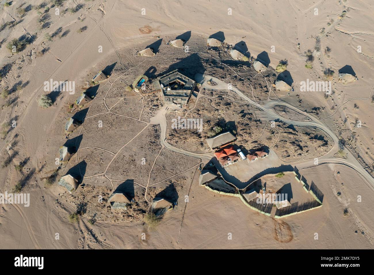 The Doro Nawas Camp in the vicinity of the dry river bed of the Aba ...