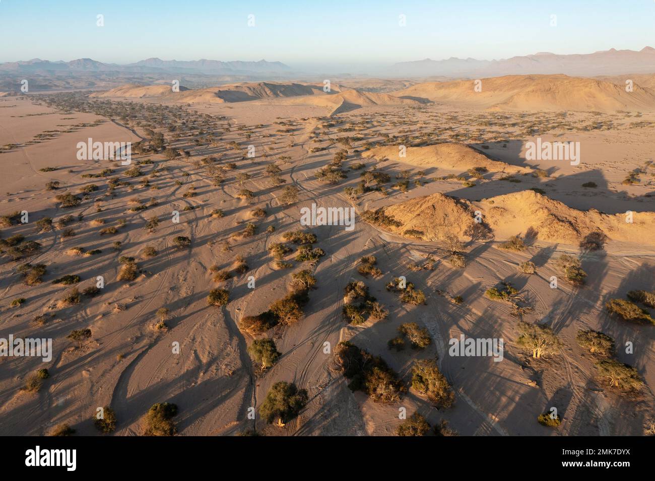 The dry bed of the Aba-Huab river shortly before its confluence with ...
