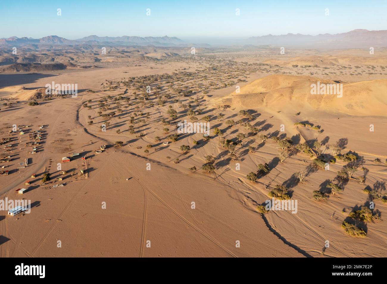 The dry bed of the Aba-Huab river shortly before its confluence with ...