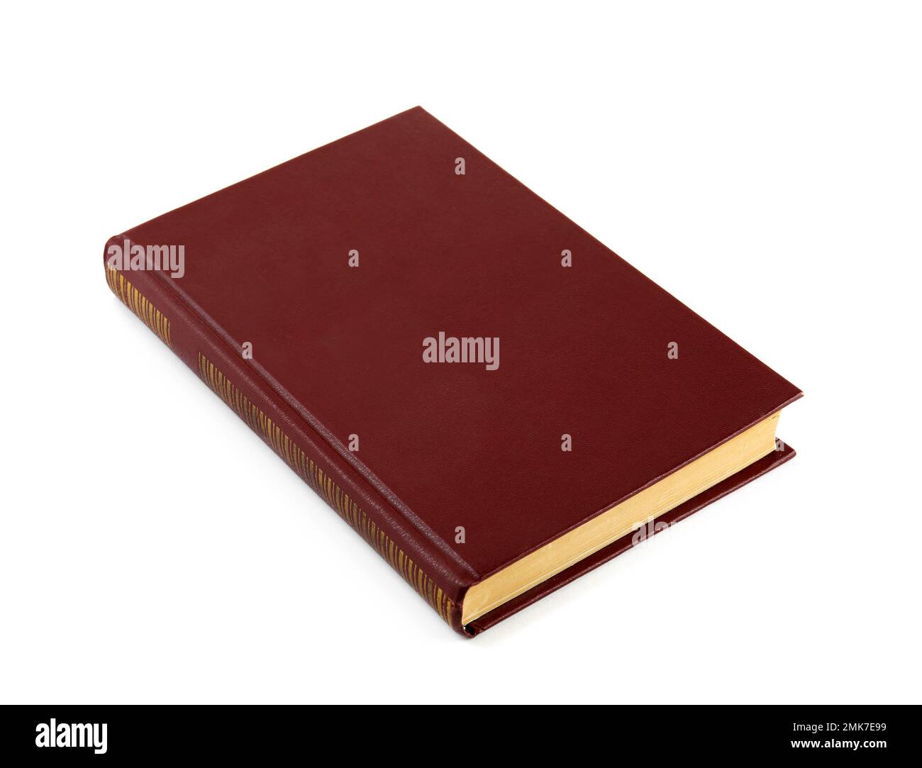 Closed color hardcover book isolated on white Stock Photo - Alamy