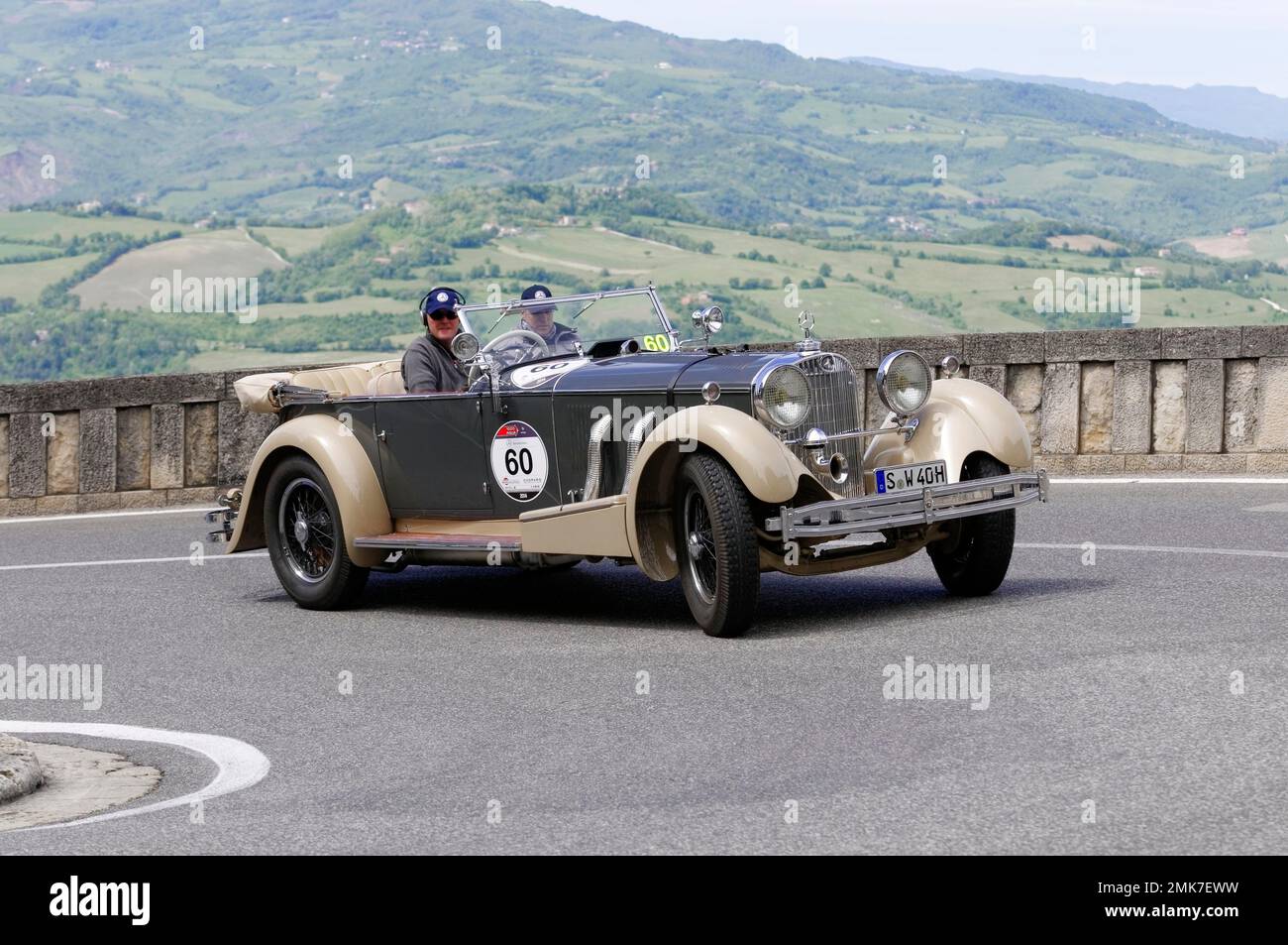Mille Miglia 2014, Mercedes-Benz 710 SS built in 1930 Vintage car race ...