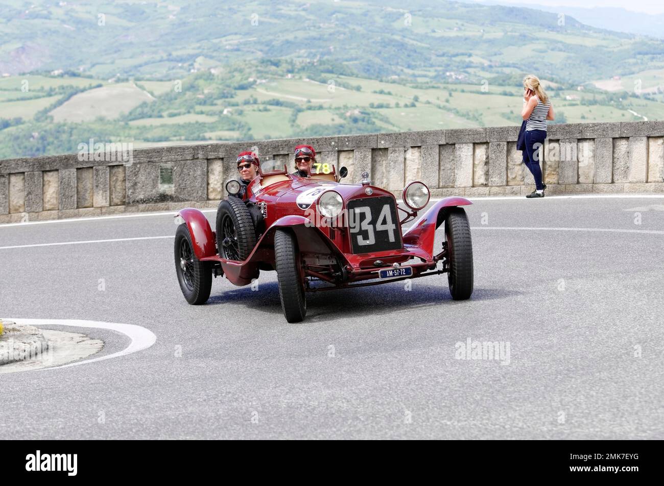 Mille Miglia 2014, No. 78 Alfa Romeo 6C 1750 GS Vintage Car Race. San ...