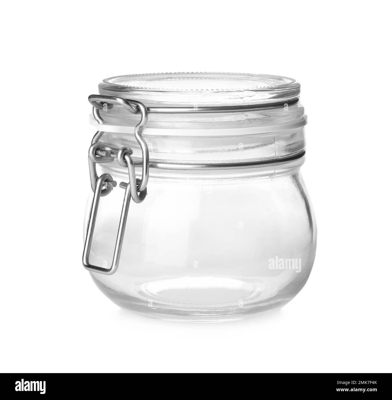 Closed empty glass jar isolated on white Stock Photo - Alamy