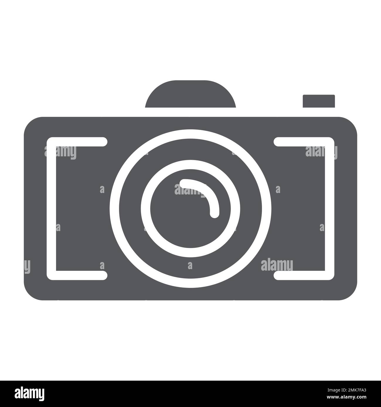 Camera glyph icon, photography and shoot, photo sign, vector graphics ...