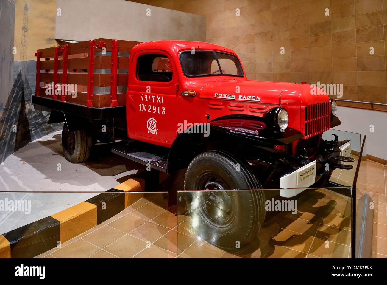 Historic truck of the Saudi oil company Aramco, National Museum, Riyadh ...